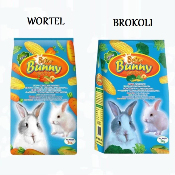 Jual BRITER BUNNY 1KG DRY RABBIT FOOD / MAKANAN KELINCI 1 KG / RABBIT ...