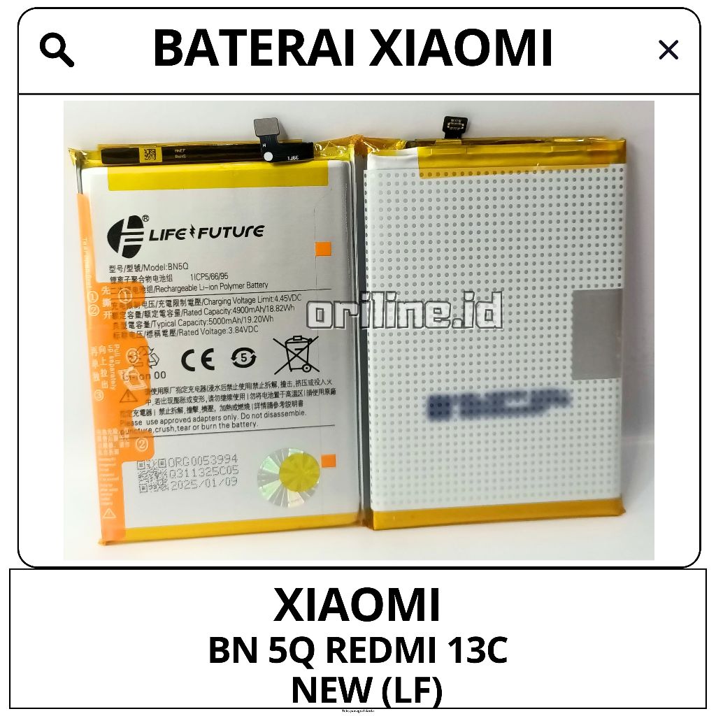 Jual BATERAI BN-5Q BN5Q REDMI 13C BATT BATERE BATTERY BATRAI | Shopee ...