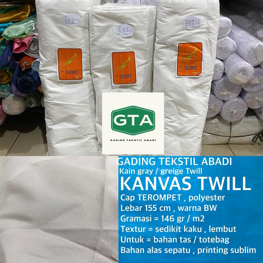 Jual ( per 1 roll ) kain KANVAS TWILL cap TEROMPET lebar 155 cm canvas ...