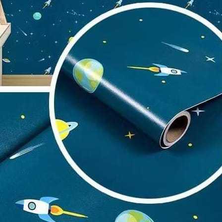 Jual WALLPAPER DINDING RUANG//WALLPAPER STICKER MOTIF LUAR ANGKASA ...