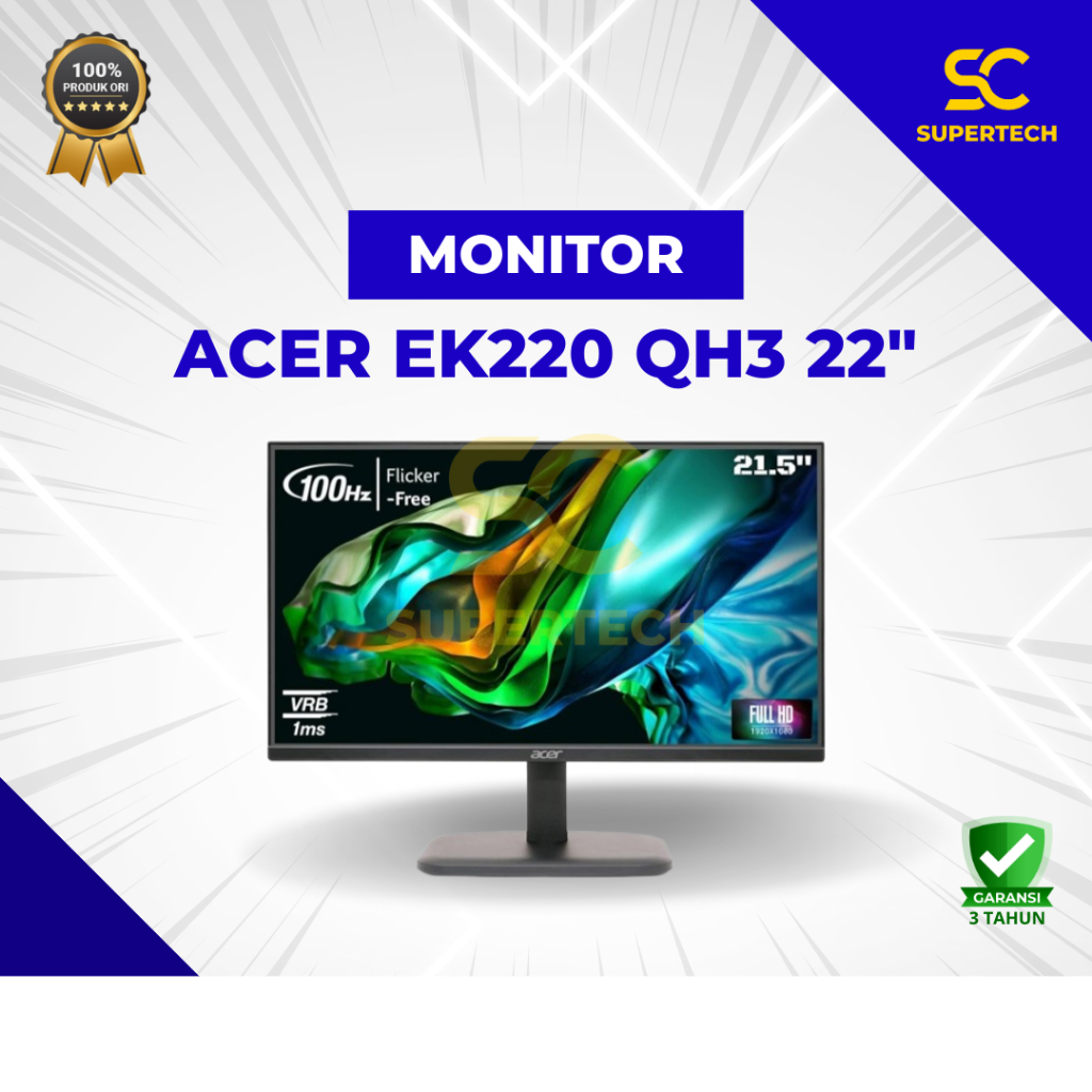 Jual Monitor LED ACER EK220QH3 EK220Q H3 EK-220QH3 (22" inch FHD VA ...