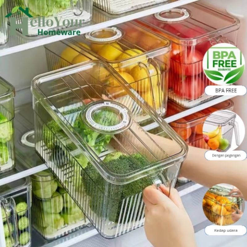 Jual Tempat Container Kulkas Penyimpanan Buah Sayur Kulkas Tempat ...