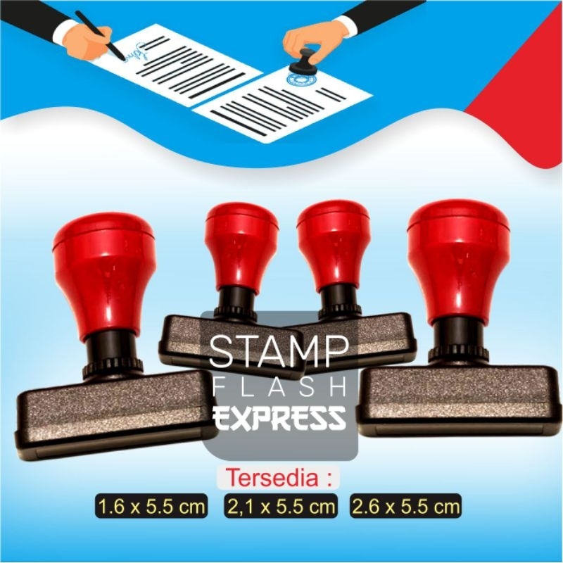 Jual Stempel Flash/ Otomatis Model Persegi Panjang Ukuran Custom Alat Tulis Kertas Tinta dan ...