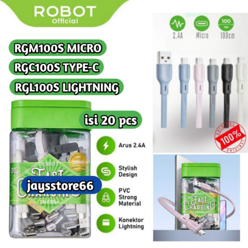 Jual Kabel Data ROBOT RGL100/RGL100S Lightning ( 1 TOPLES 20 PCS ...