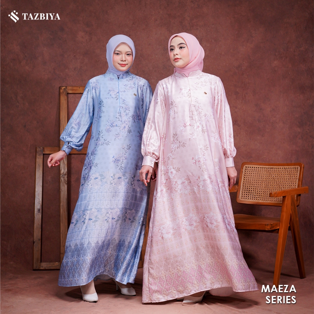 Jual [NEW] Tazbiya Gamis Maeza Series | Gamis Silk Premium | Gamis ...