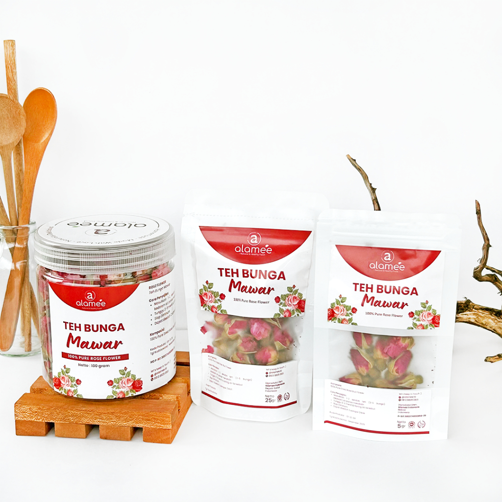 Jual ALAMEE Teh Bunga Mawar Rose Flower Tea Organik Kering Dried Siap ...