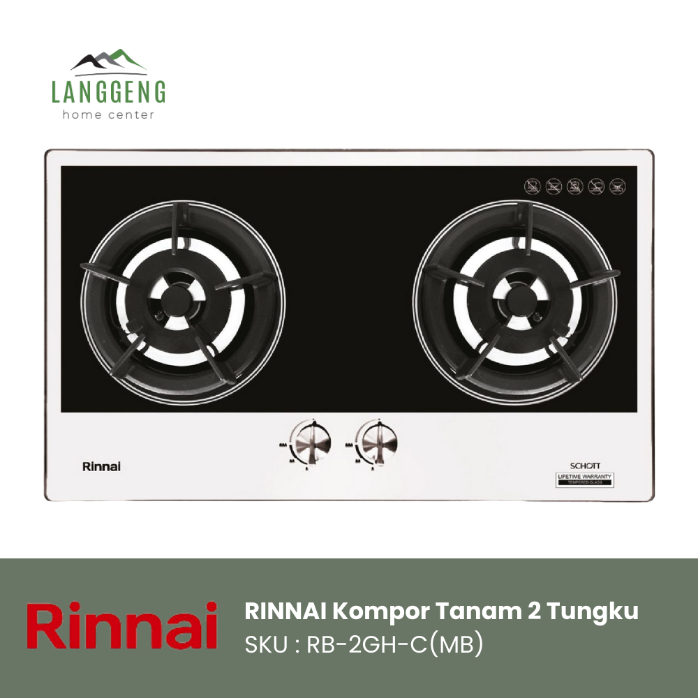Jual Rinnai Kompor Tanam RB-2GH-C(MB) 2 Tungku | Shopee Indonesia