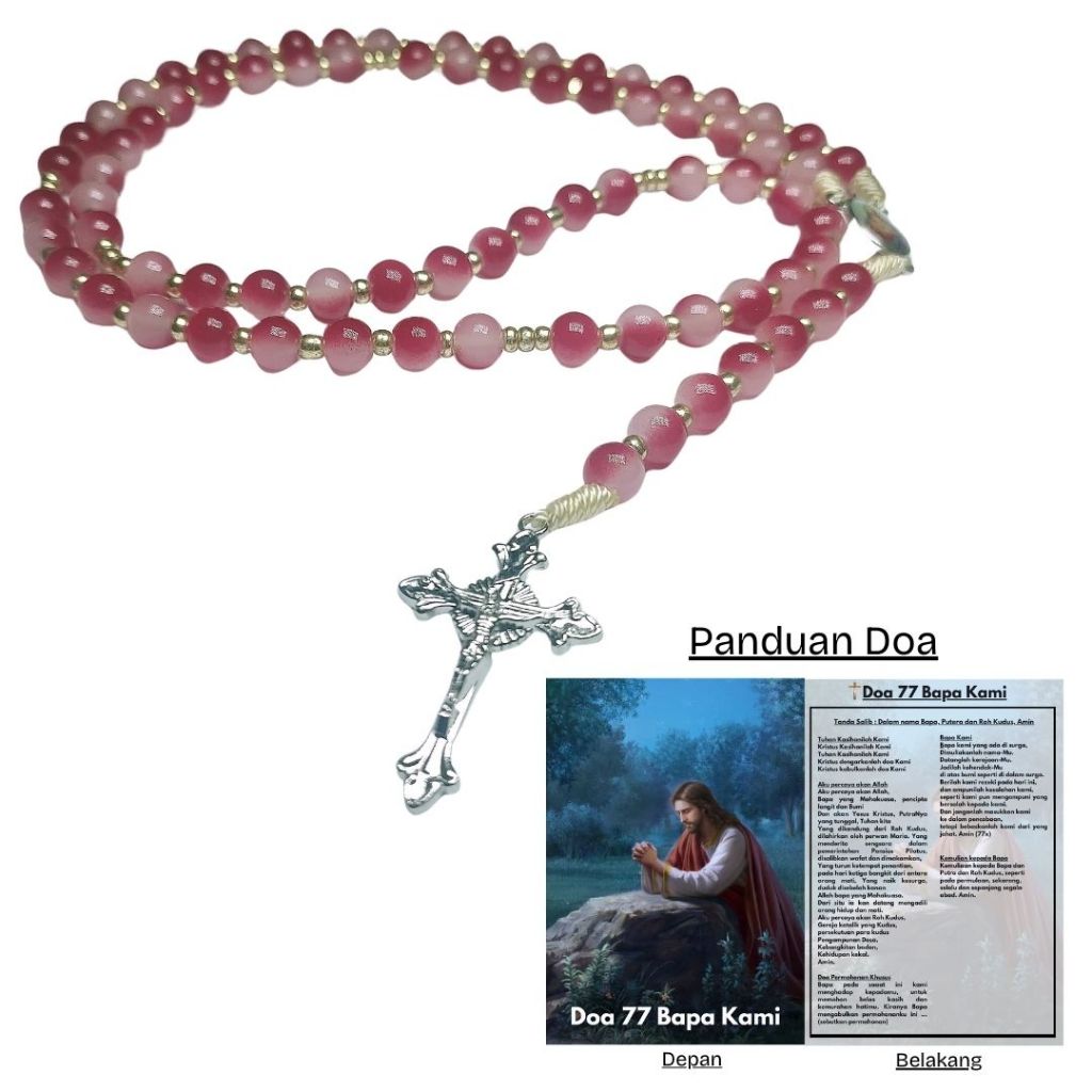 Jual Rosario 77 Bapa Kami Batu Alam Manao Gradasi Merah/Putih Dan Buku Panduan Doa | Shopee ...