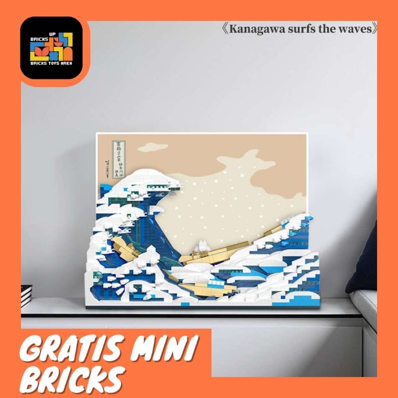 Jual Bricks Up - Kanagawa Surf Waves Building block TERMURAH / DIY ...