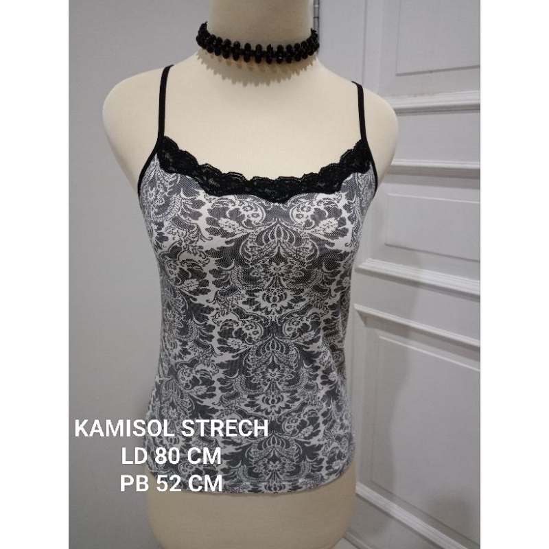 Jual Kamisol Motif ada Renda Hitam (Premium) | Shopee Indonesia