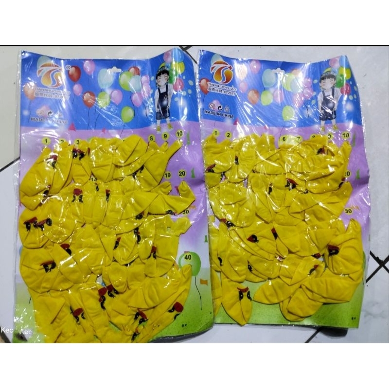 Jual 40 Pcs Balon Smile Kuning LEMBARAN isi 40 Pcs Balon Lembaran Balon ...