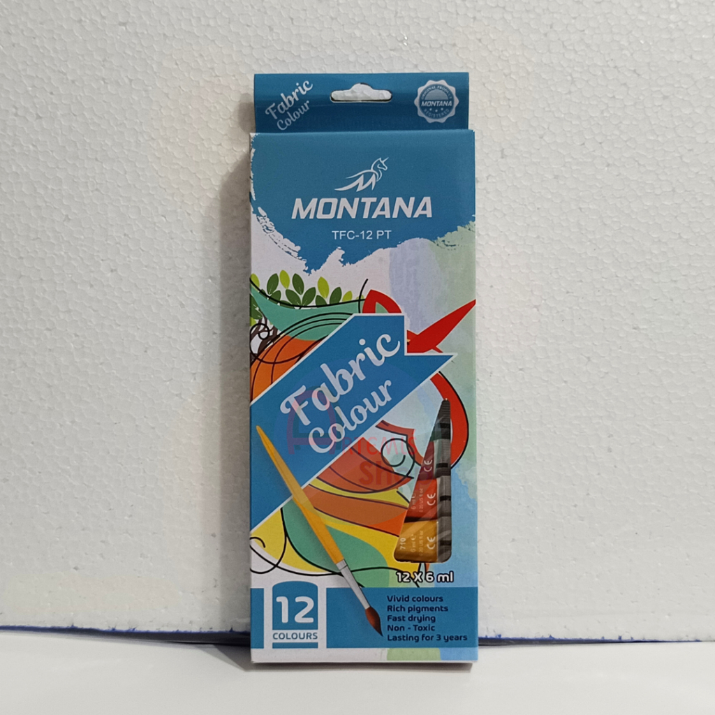 Jual Cat Kain Textile / Fabric Colour MONTANA TFC-12 PT 12 Warna 6 ml ...
