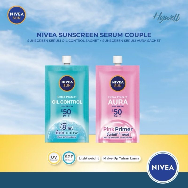 Jual Nivea Sun Serum Sachet Aura & Oil Control SPF50+ PA+++ 7ml ...