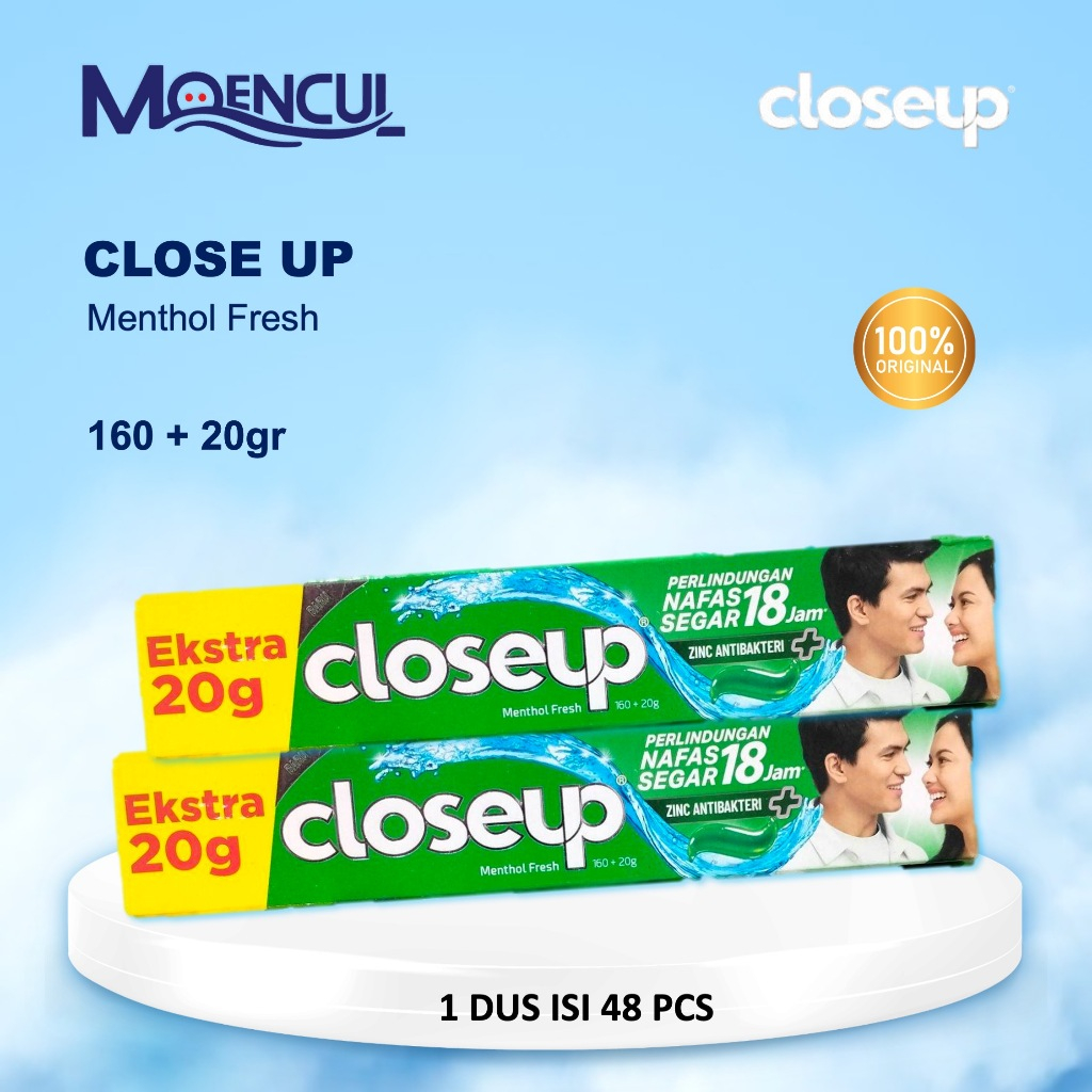 Jual Pasta Gigi Close Up Menthol Fresh 160+20gr | Odol Close Up Menthol ...