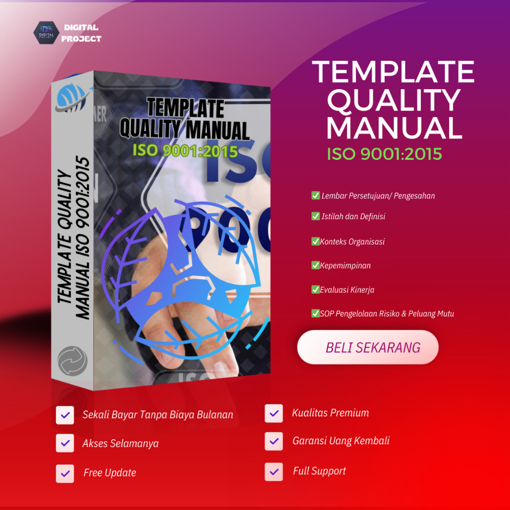 Jual Contoh Template Quality Manual (Manual Mutu) ISO 9001:2015 ...