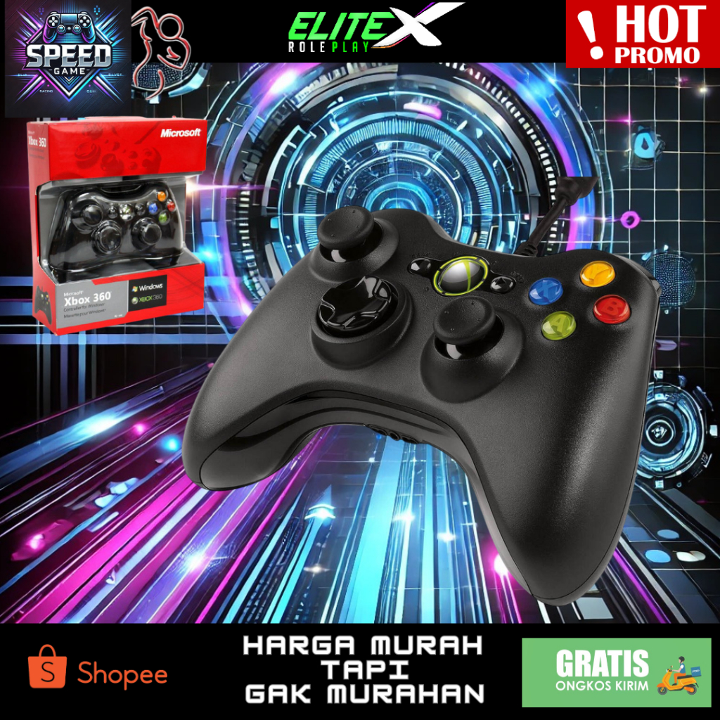 Jual Stick stik xbox 360 gamepad JOYSTIK Xbox 360 for PC LAPTOP kabel ...