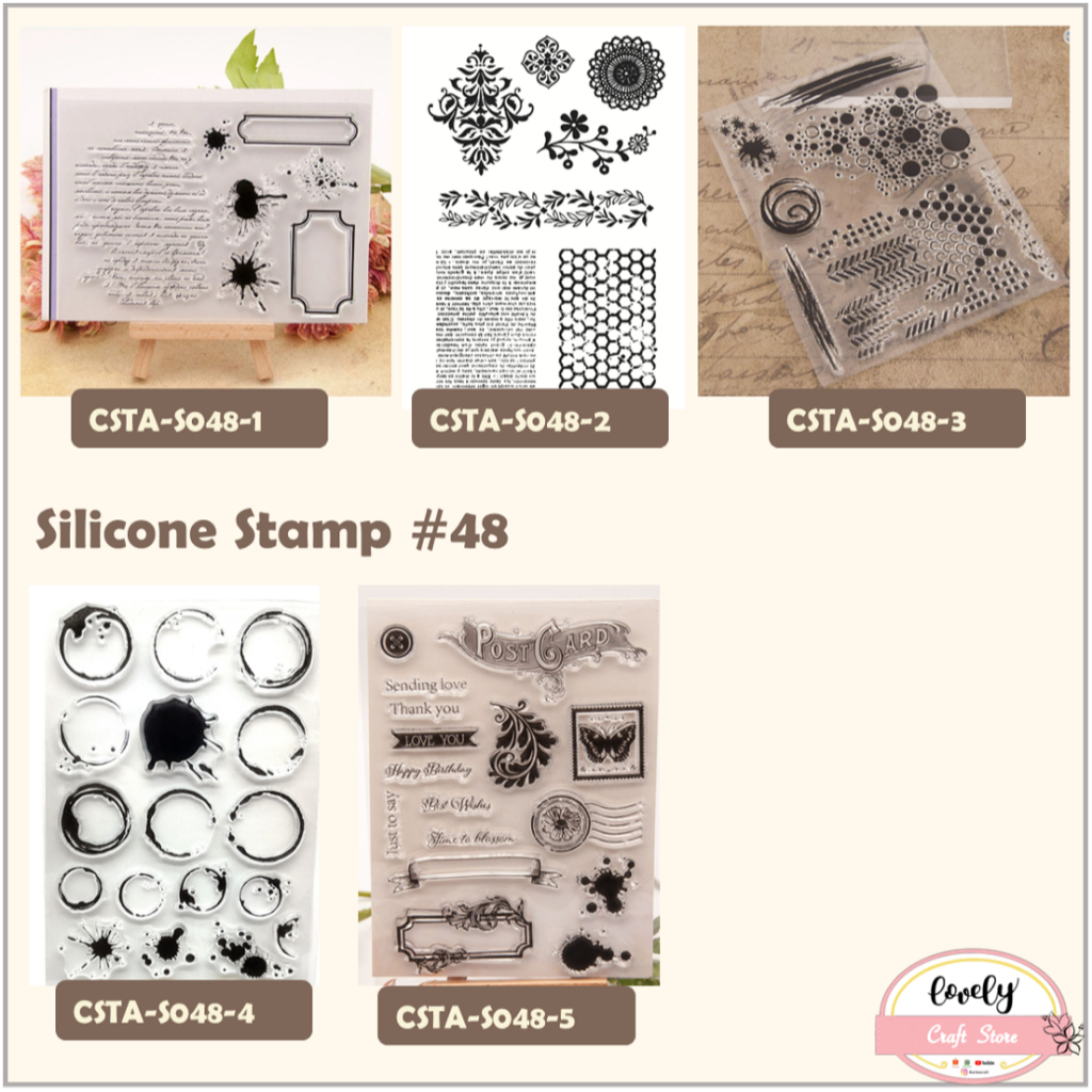 Jual LovelyCraftStore | S 48 Transparent Silicone rubber Clear Stamp ...