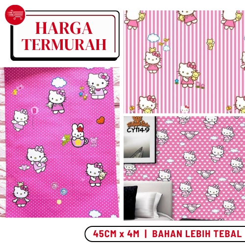 Jual Wallpaper Dinding Hello Kitty Stiker Dinding Hello Kitty Wallpaper Hello Kitty Walpaper ...