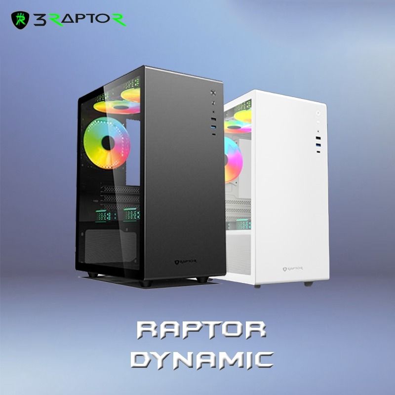 Jual Casing Gaming/PC/Office RAPTOR DYNAMIC - include 3 FAN RGB ROVER ...