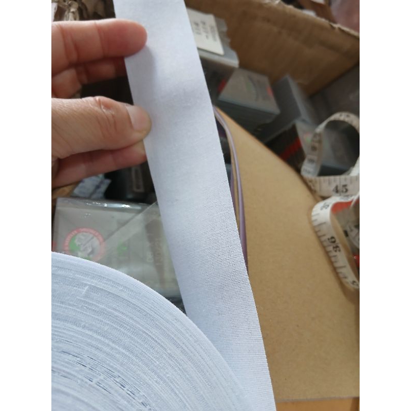 Jual kain keras interlining tebel tanpa lem merk ikan ukuran 3cm ...