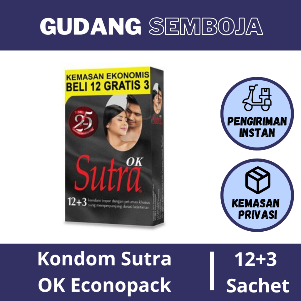 Jual Kondom Sutra OK 12 + 3 Sachet / Kondom Sutra Hitam Isi 15 Sachet ...