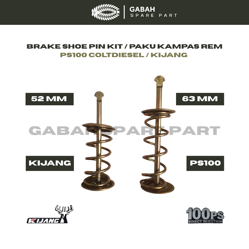 Jual Pin Kit Rem / Paku Kampas Rem – PS100, Kijang Panjang Paku 63mm ...