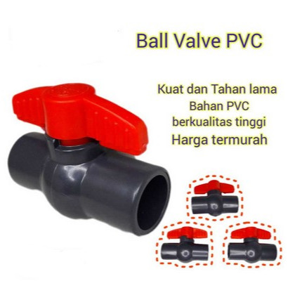 Jual Ball Valve 1/2 3/4 1Inci PVC stop kran 1/2 3/4 1inch PVC abu abu | Shopee Indonesia