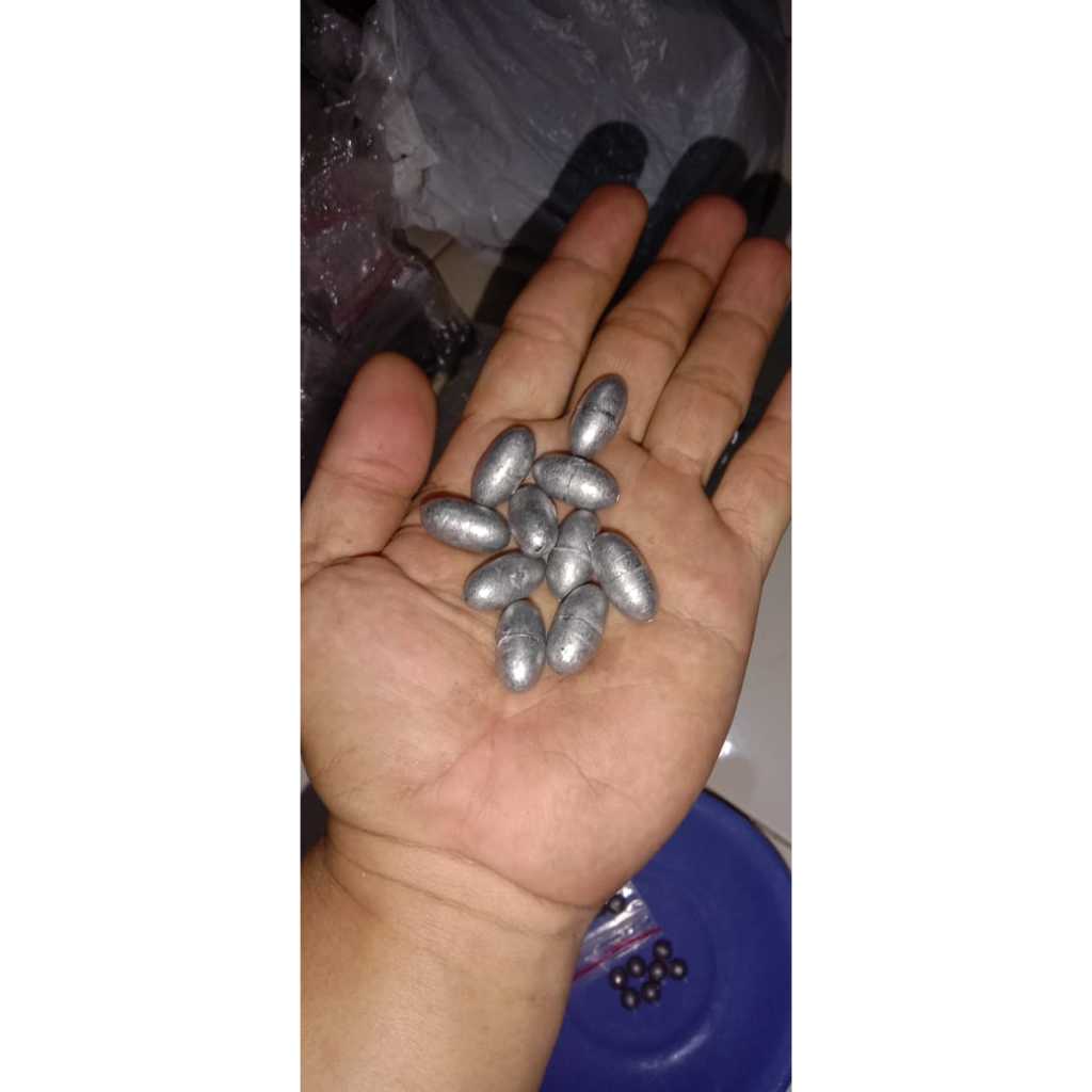 Jual HARGA PER PLASTIK ISI 10 BIJI TIMAH PANCING TIMAH PEMBERAT BANDUL ...