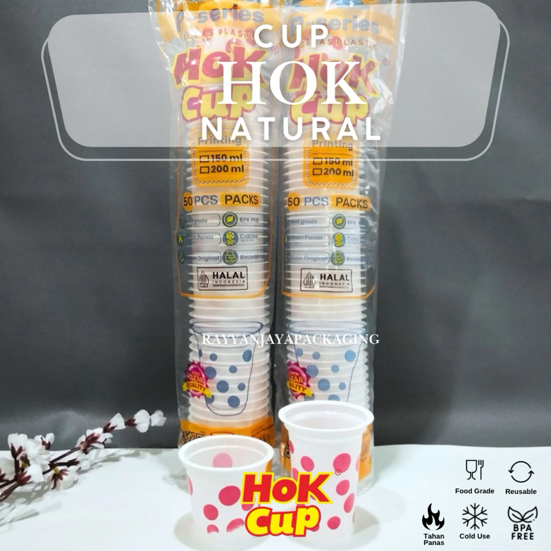 Jual Gelas Cup Plastik HOK Bola-Bola Polkadot Merah 150 ml 200 ml ...