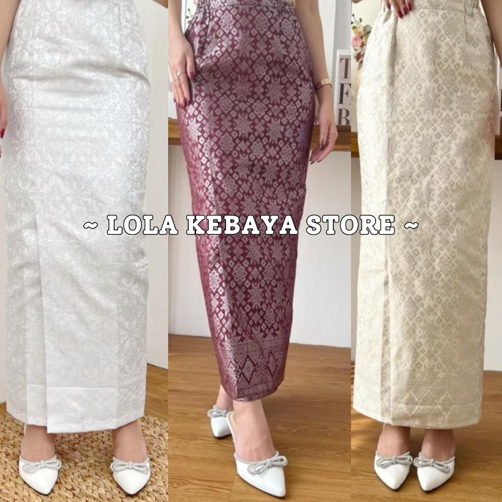 Jual LOLA KEBAYA STORE - Rok Songket Span Karet Kiri Kanan||Rok Kebaya ...