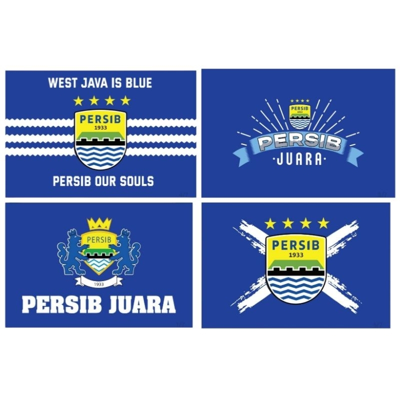 Jual BENDERA PERSIB TERBARU SUBLIM BAHAN SATIN 60×90 | Shopee Indonesia