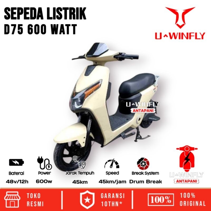 Jual TERMURAH !! Sepeda Listrik Uwinfly D75 600 watt NFC ,D60,D70, D65,D65 ADV Power Motor ...