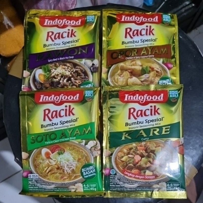 Jual indofood racik bumbu Instan rawon, soto ayam, opor ayam, kare 50 ...