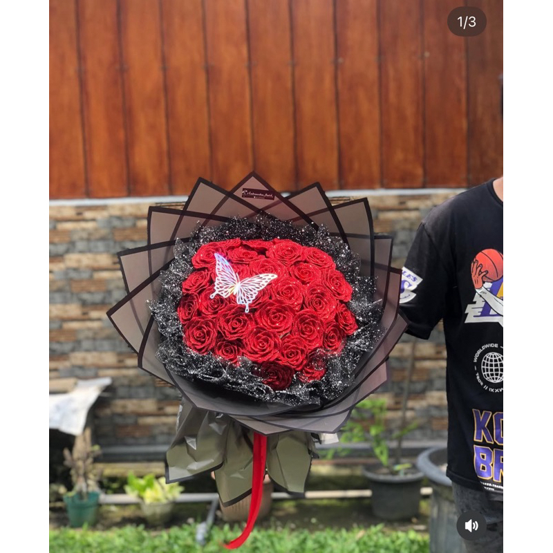 Jual Buket Bunga pita satin Bisa request warna | Shopee Indonesia