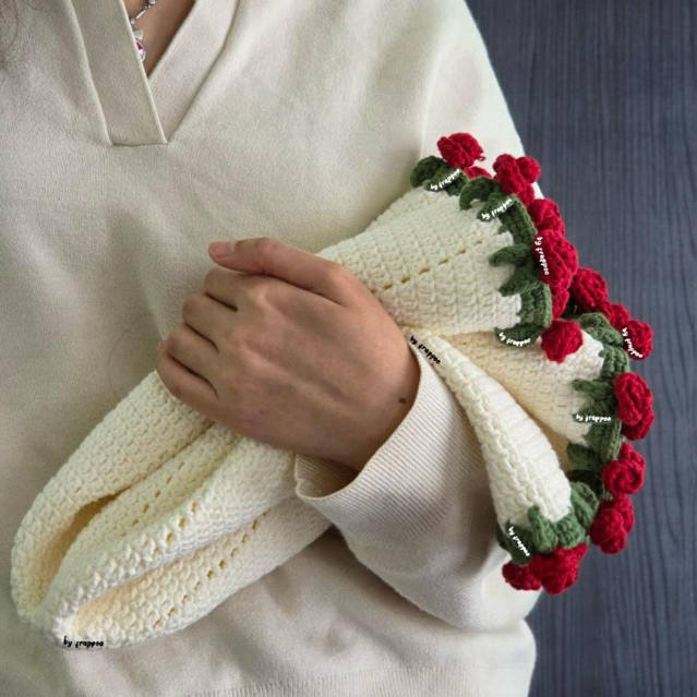 Jual PRE ORDER - [ FrappooCrochet ] - Bouquet Flower Blanket Crochet ...