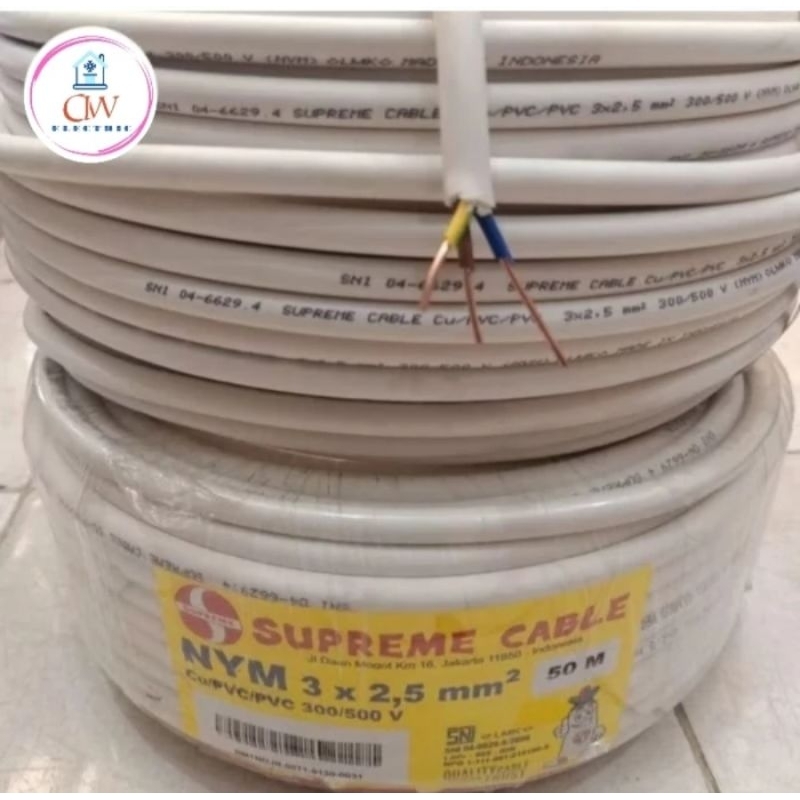 Jual kabel listrik SUPREME UK.3x2,5 NYM kawat tembaga harga/meter | Shopee Indonesia