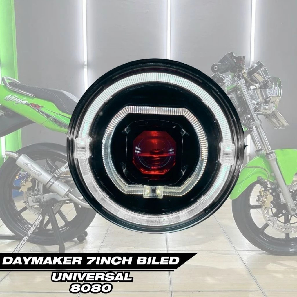 Jual LAMPU DEPAN BILED MATRIX 7 INCH + DEVIL RGB NINJA R SS LAMPU UTAMA ...