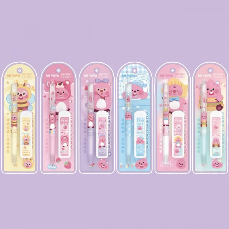 Jual Pensil Mekanik Loopy Pororo Plus Refill Pensil Cetek Labubu ...
