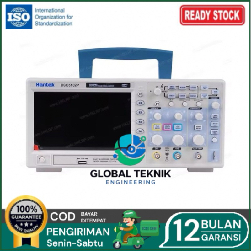 Jual Oscilloscope HANTEK DSO5102P 100MHz 2 ch DSO-5102P Osciloscope ...