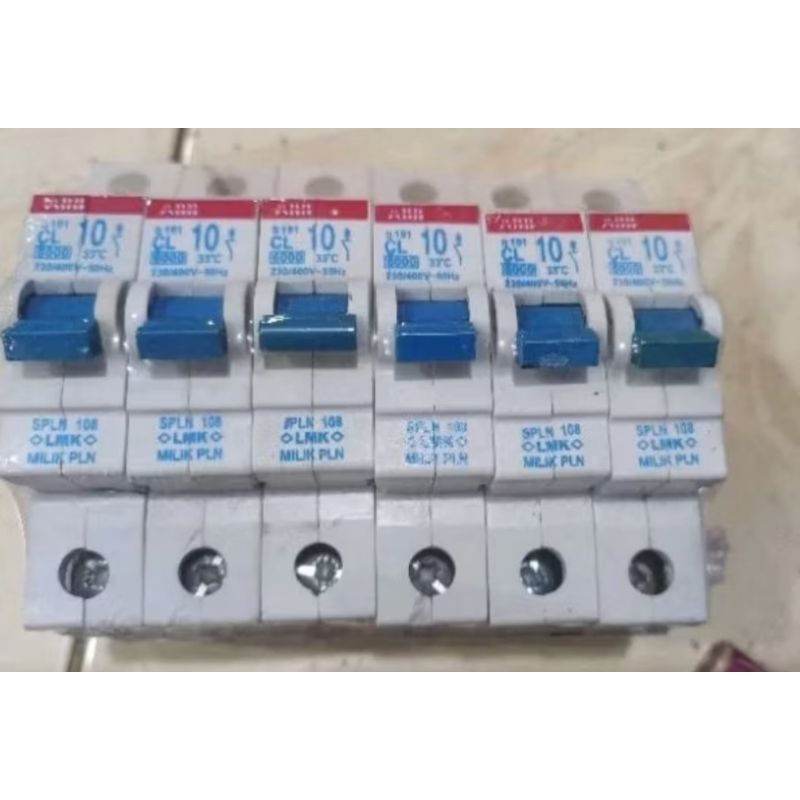 Jual MCB PLN ABB TYPE S191 CL 10A. 1PHASS ORIGINALL !!! | Shopee Indonesia