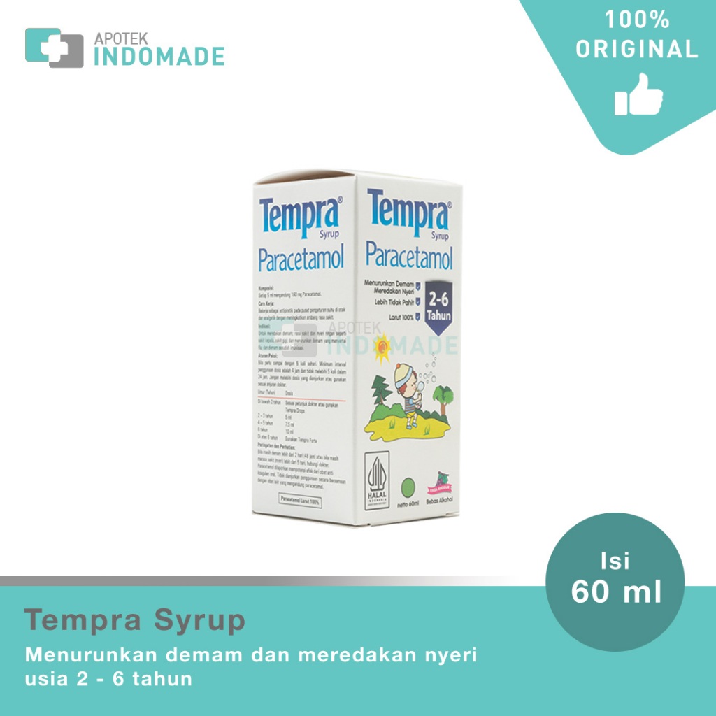 Jual Tempra Anggur Sirup - Mengatasi Demam Anak (60 ml) / Paracetamol ...