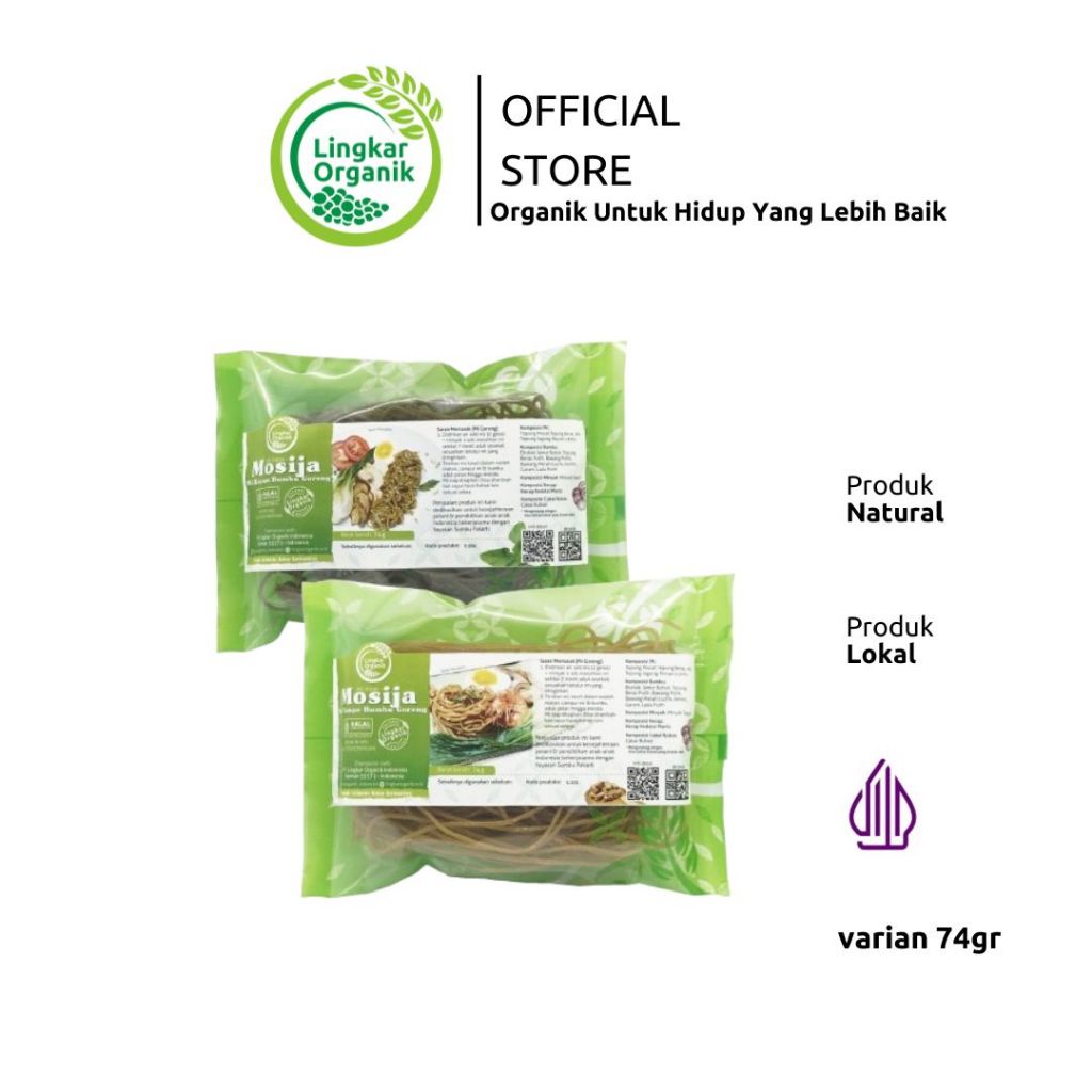 Jual Lingkar Organik - Mie Mosija Goreng Gluten Free (Tempe dan Bayam ...