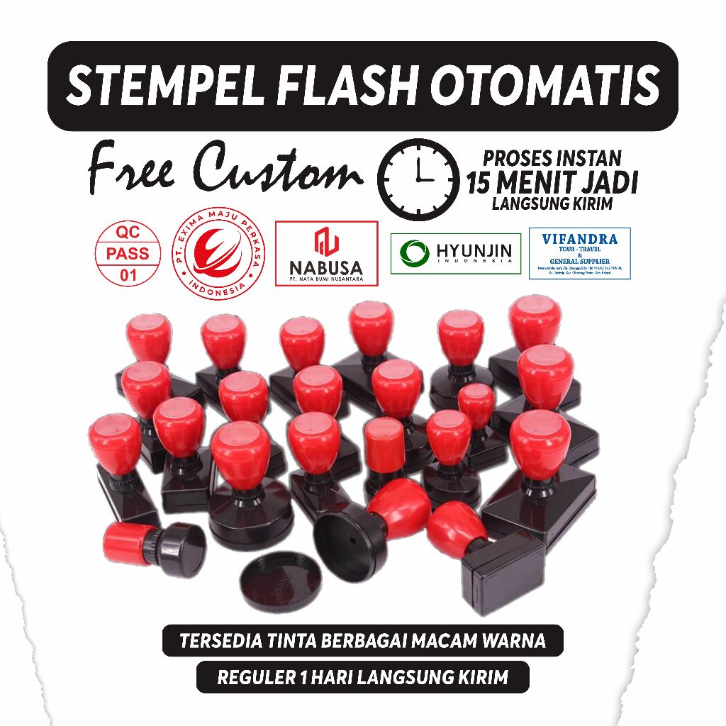 Jual Stempel Flash Otomatis Custom - Stempel Lunas - Stempel Nama - Stempel Toko - 1 Hari Jadi ...