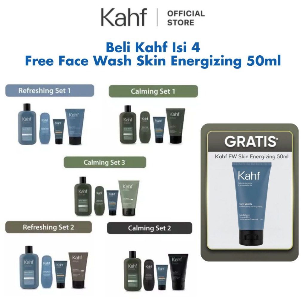 Jual (Gratis FW 50 ml) Kahf Paket Isi 4 pcs Personal Care l Face Wash l ...