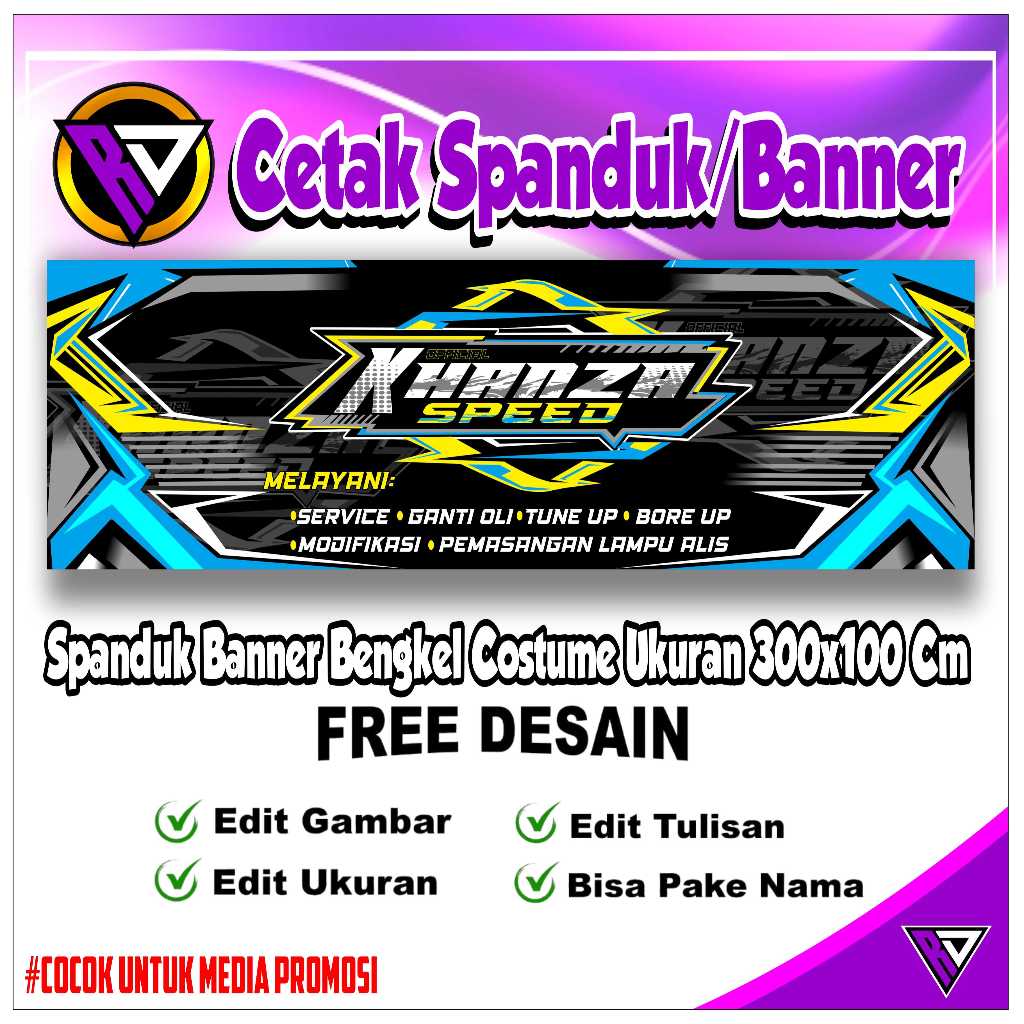 Jual SPANDUK BANNER BENGKEL COSTUME DESIGN | Shopee Indonesia