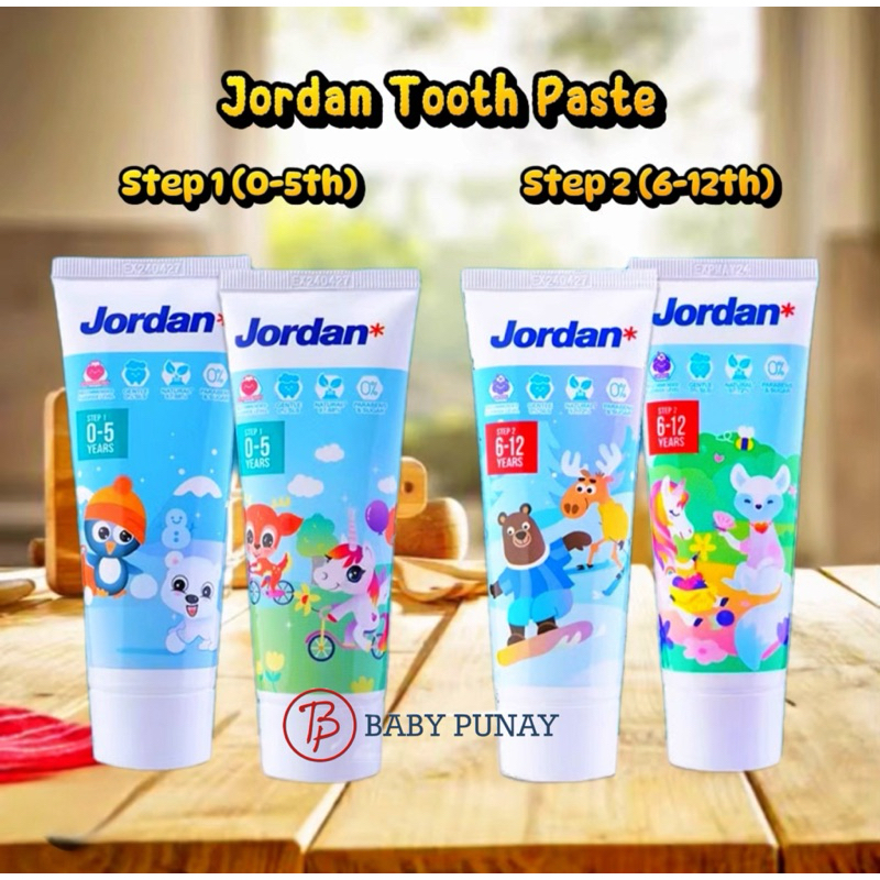 Jual JORDAN TOOTHPASTE PASTA GIGI ODOL ANAK STEP 1 / USIA 0-5 TAHUN ...
