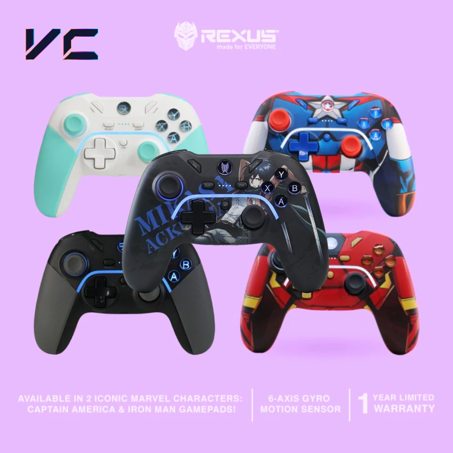 Jual Rexus Gamepad Daxa Asteria AX1 V2 Wireless USB Gaming Joystick ...