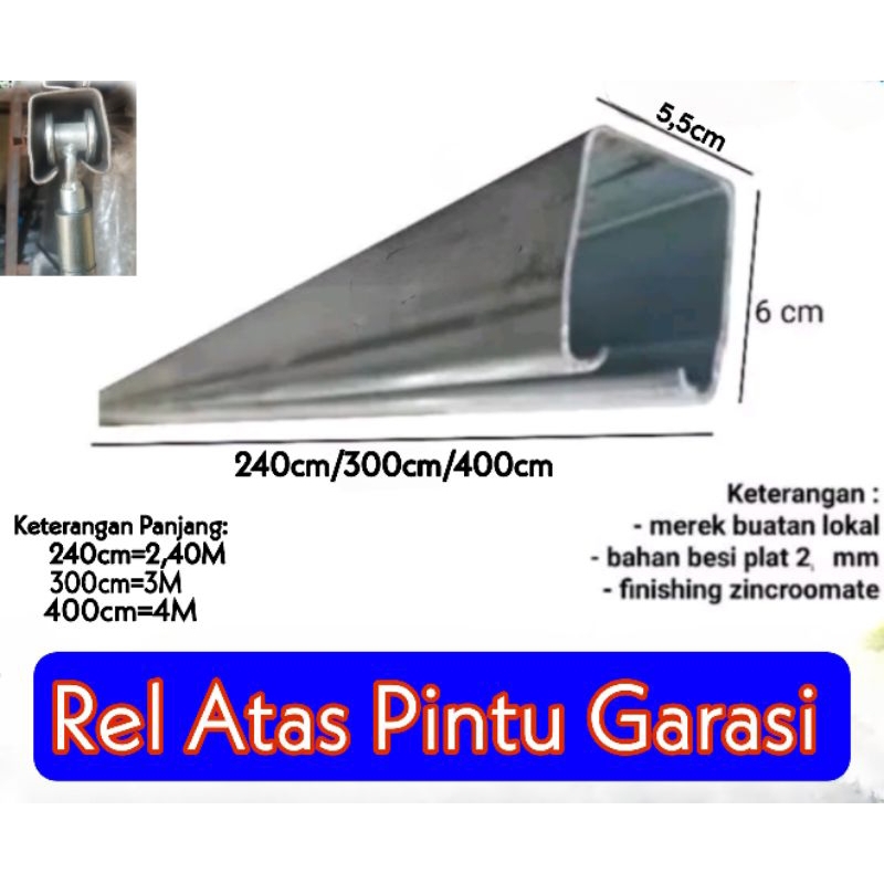 Jual Rel Atas ukuran 5,5CmX6Cm(untuk roda gantung 5cmSingle/double ...