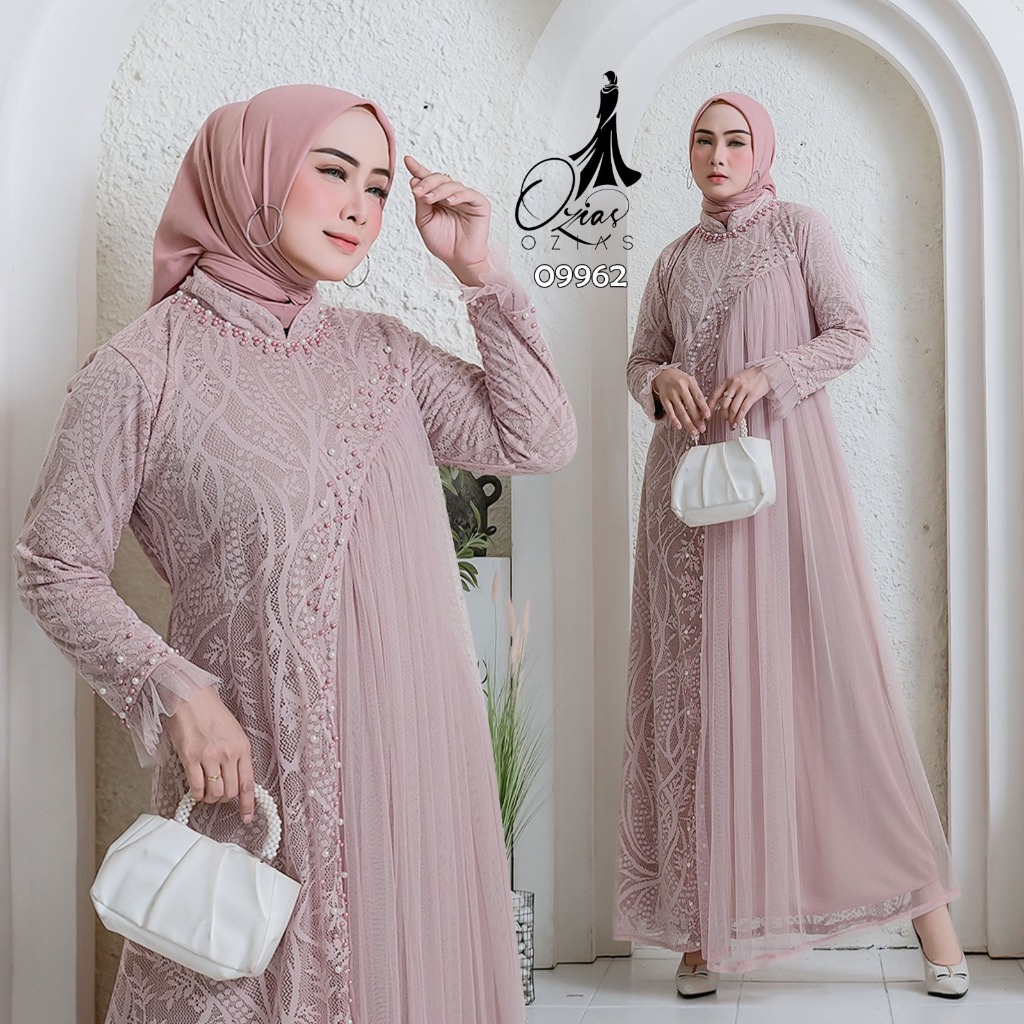 Jual Ozias - Gamis Inaya Azura 09962 Ld 120 140 150 I Gamis Muslimah Wanita I Gamis Jumbo 5XL ...