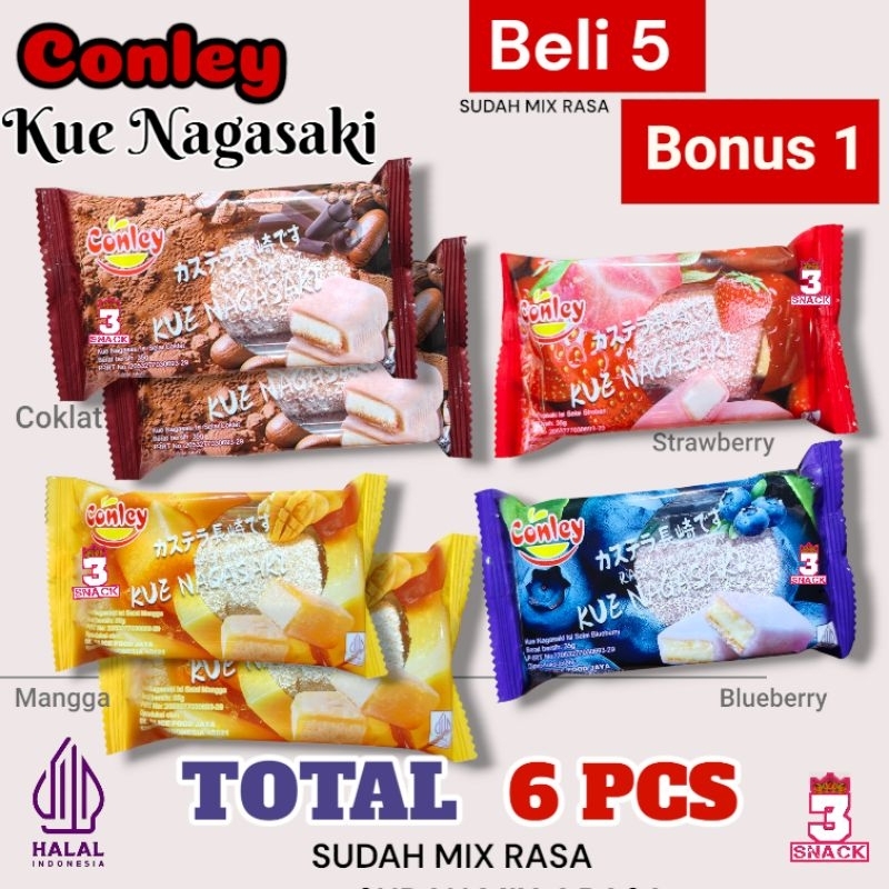 Jual KUE NAGASAKI SALJU MOCI VIRAL MIX RASA [ BELI 5 BONUS 1 ] | Shopee ...